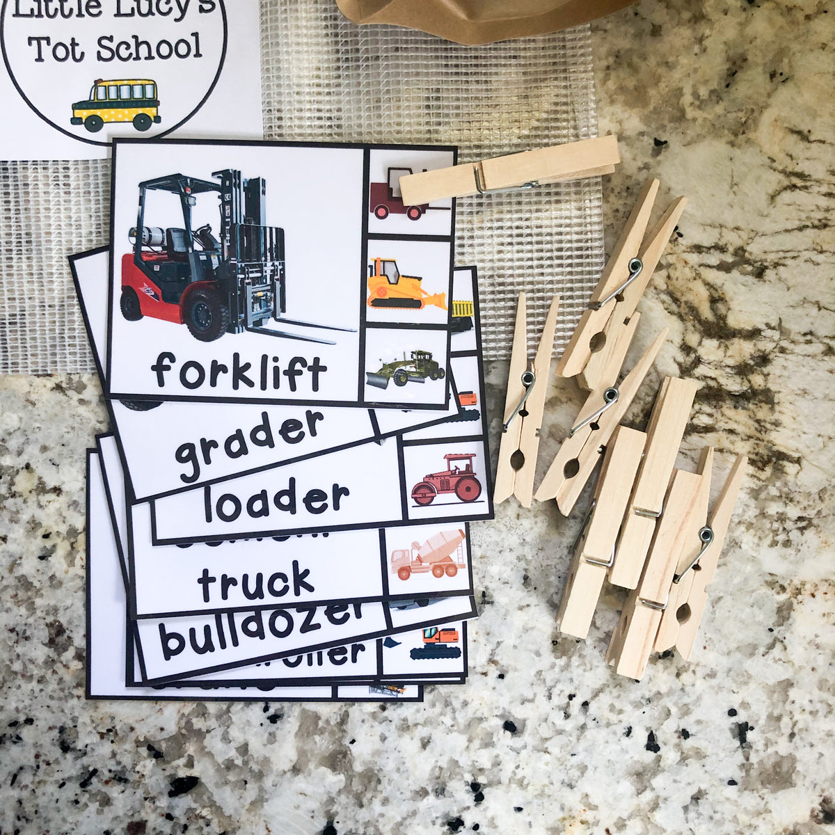 Construction Tot School Bundle – Little Lucy's Tot School